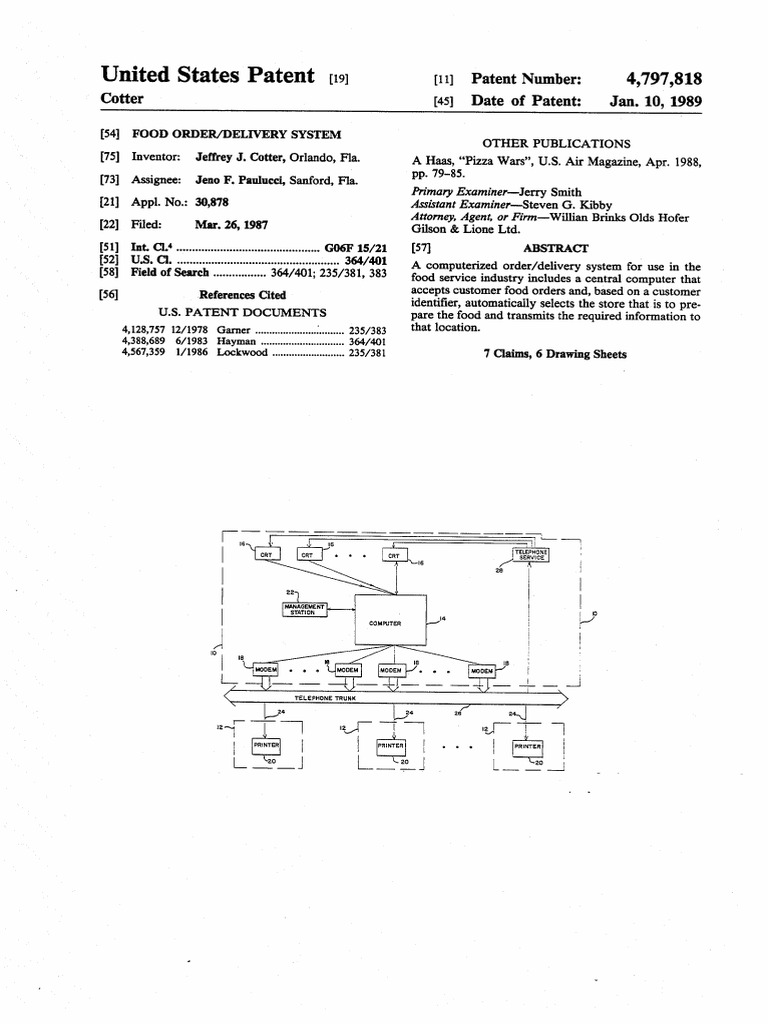 Jeffrey J Cotter - Food Delivery System | PDF | Computer Terminal ...