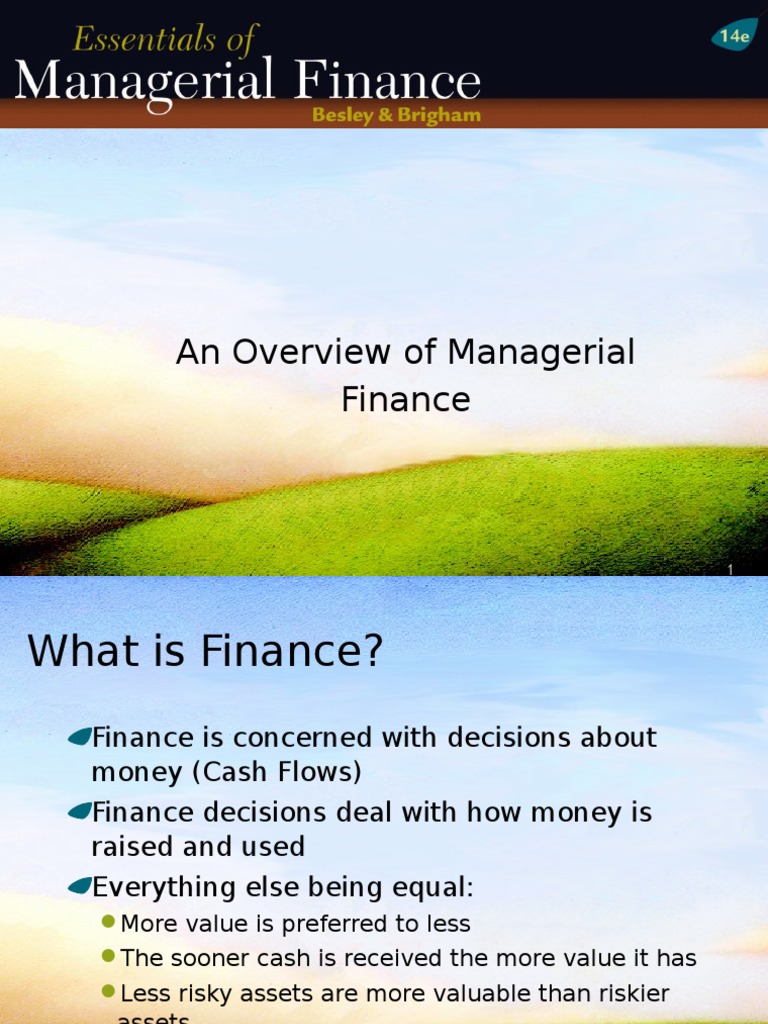 Overview of Managerial Finance | PDF | Stocks | Partnership