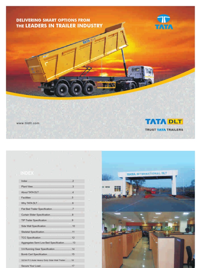 Brochure TATA Trailer | PDF | Suspension (Vehicle) | Axle