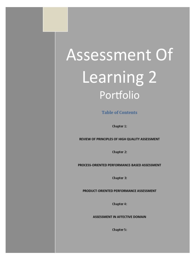 Assessment of Learning 2 | PDF | Educational Assessment | Attitude ...