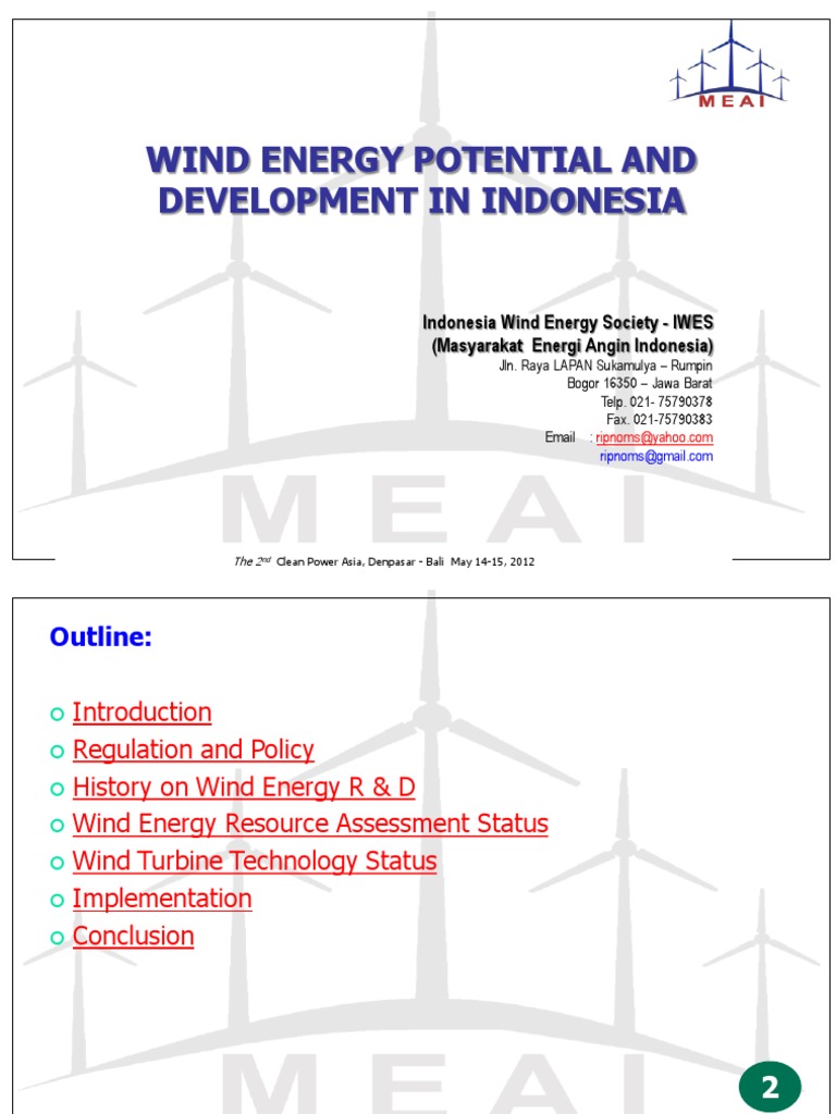 Indonesia Wind Map | PDF | Wind Power | Physical Universe