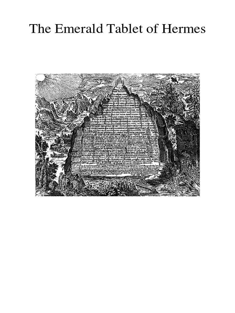 The Emerald Tablet: Secrets of Transformation | PDF | Hermes ...