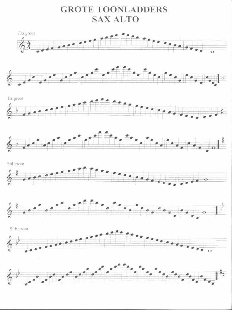 Major / Minor Scales and Arpeggio's | PDF | Musical Instruments | Saxophone