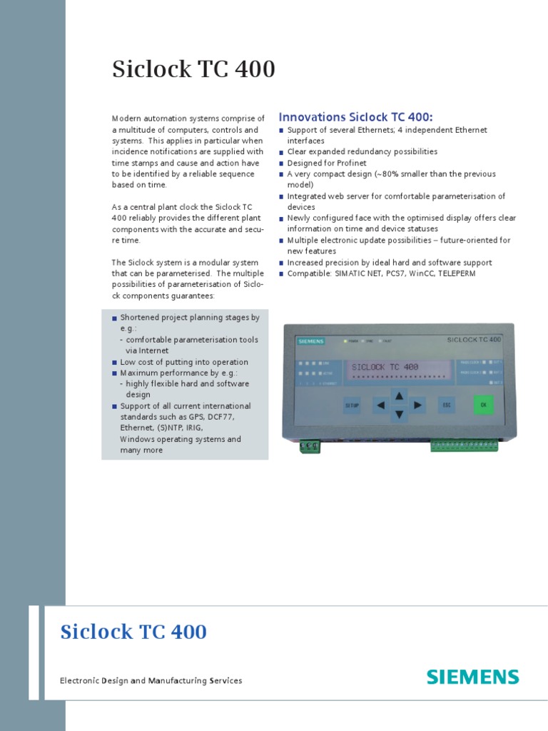 Siclock TC400 | PDF | Electromagnetic Compatibility | Light Emitting Diode