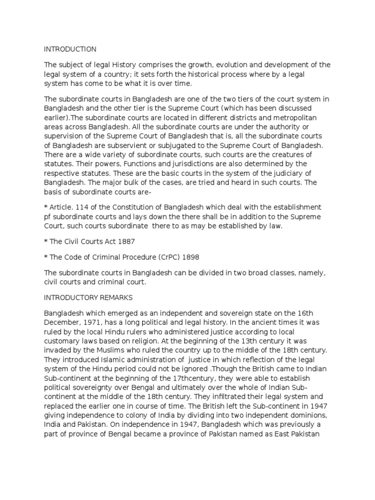 Court Structure and Jurisdiction in Bangladesh | PDF | Magistrate ...