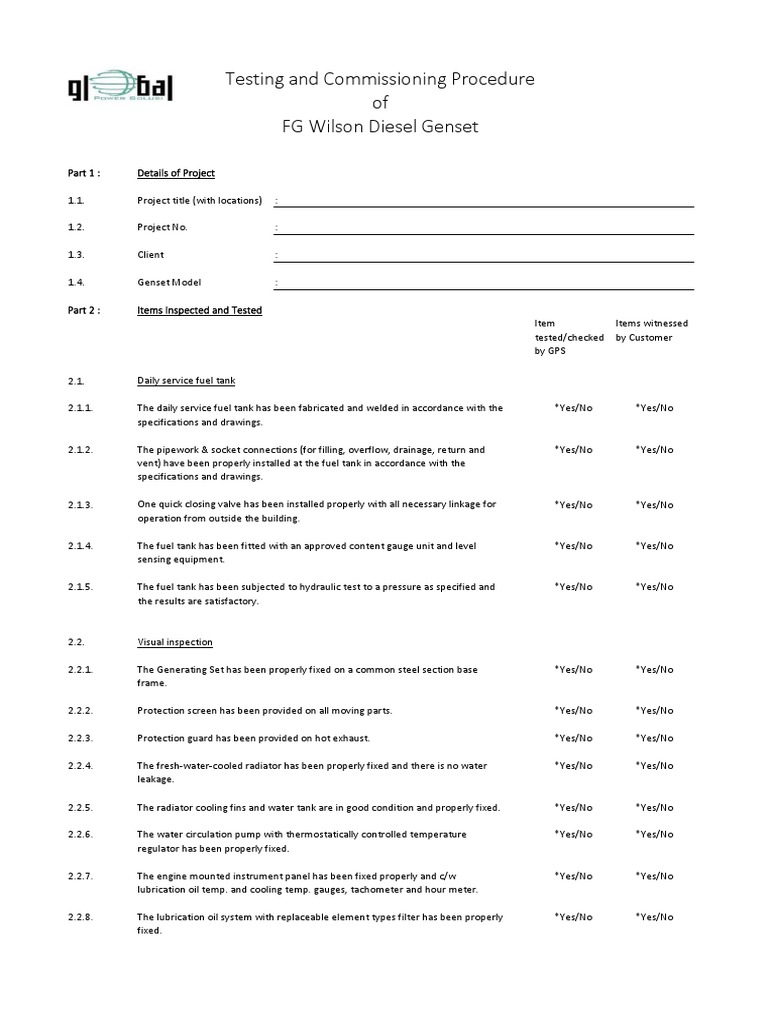 Testing & Commissioning Procedure | PDF | Mains Electricity | Switch