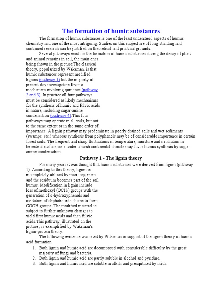 03 - Foramtion of Humic Substances | PDF | Technology & Engineering