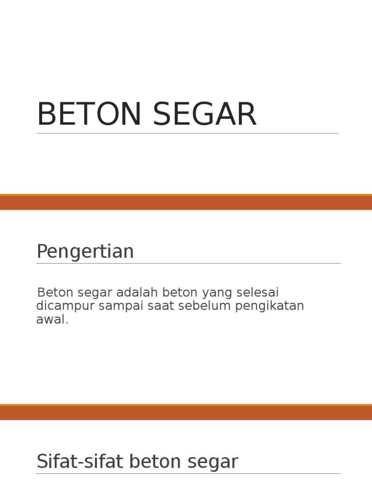 Beton Segar | PDF