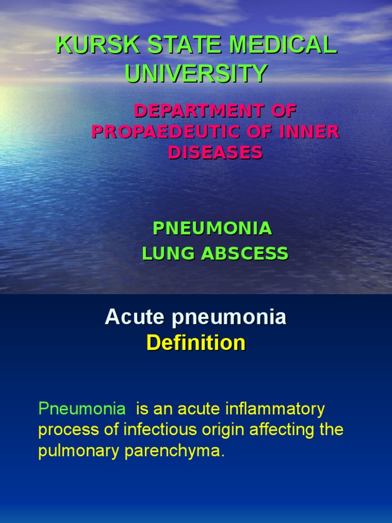 Pneumonia & Lung Abscess | PDF | Pneumonia | Lung