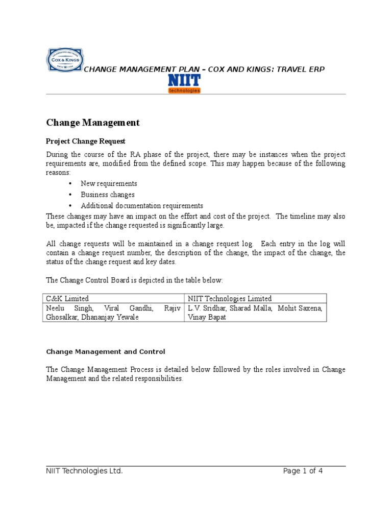 Change Control Board | Software Engineering | Information Technology