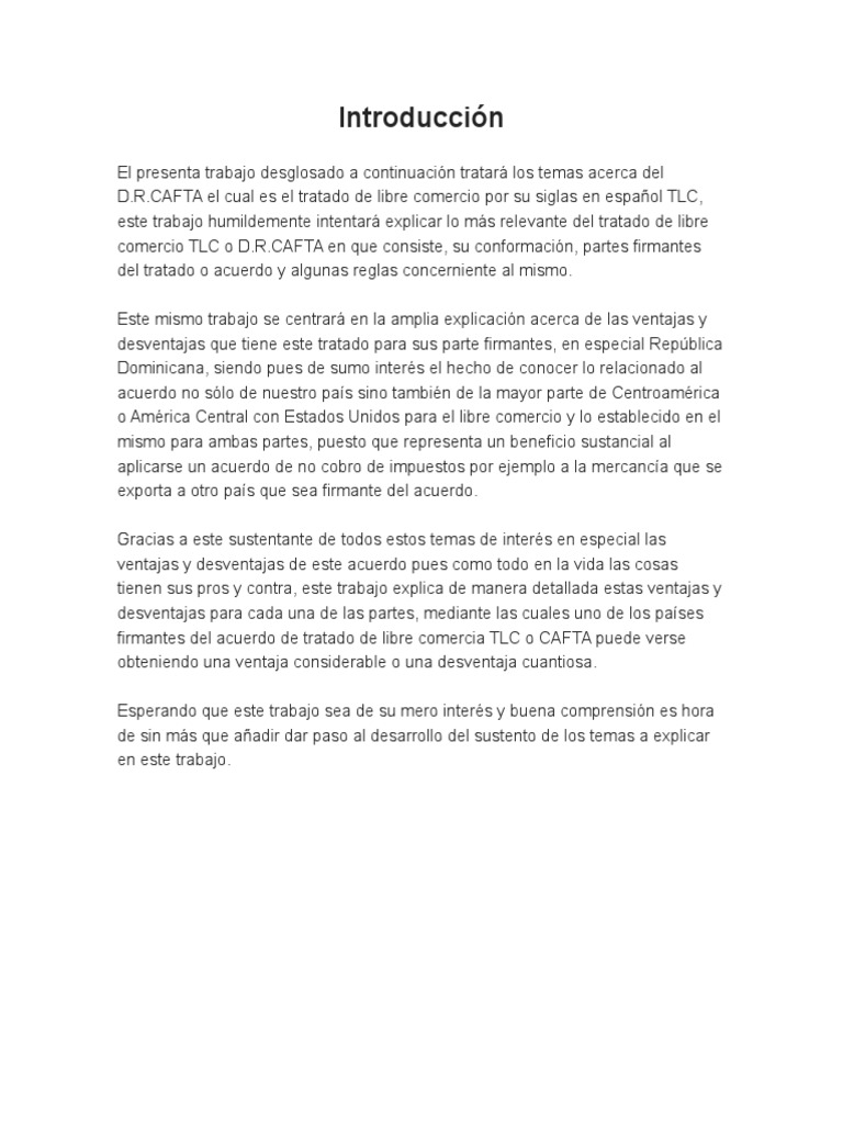 Ventajas y Desventajas del DR-CAFTA | PDF | Comercio | Economias