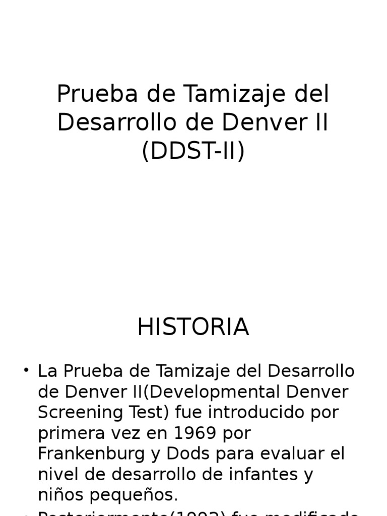 Test de Denver | PDF | Sensitivity And Specificity | Psychological Concepts