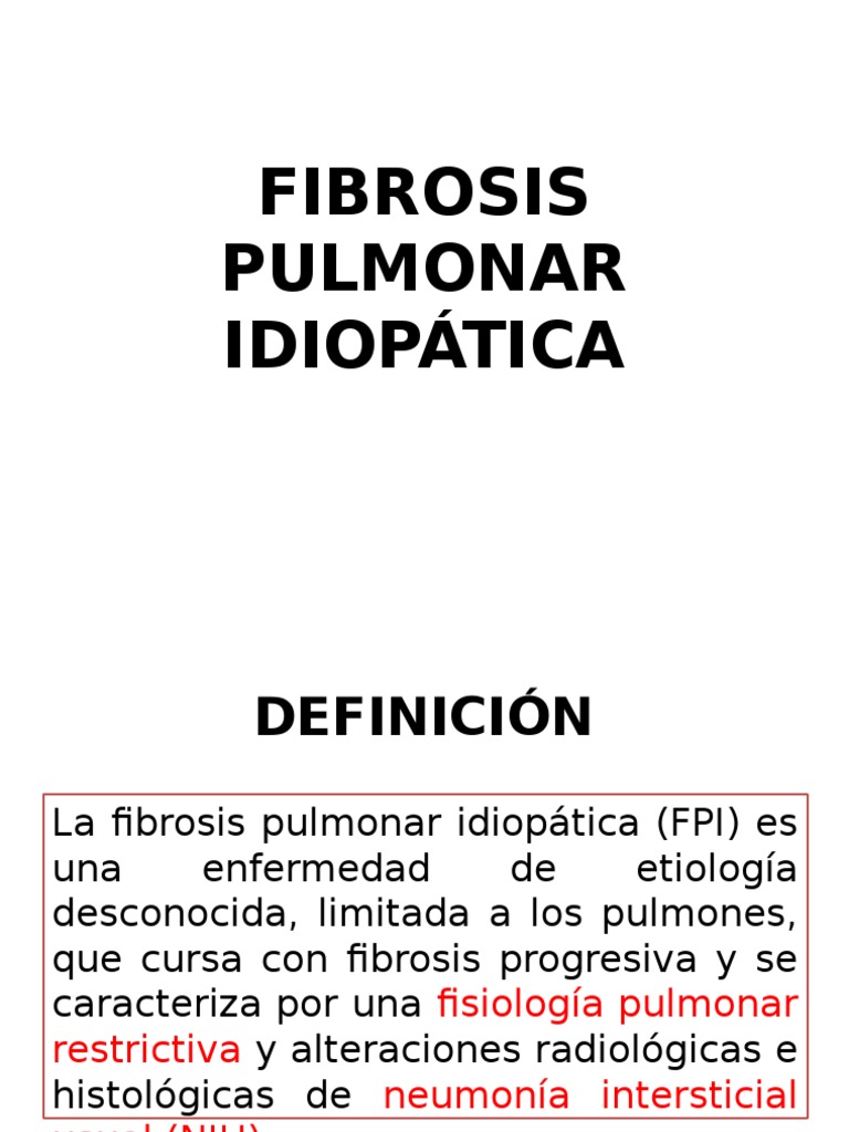 Fibrosis Pulmonar Idiopática | PDF | Epidemiología | Ciencias de la Salud