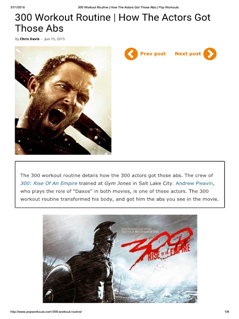 300 Workout Routine Abs | PDF