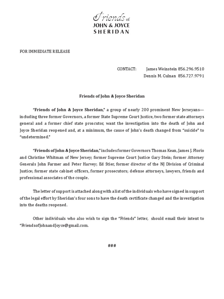 Sheridan Open Letter | PDF | Prosecutor | Public Sphere