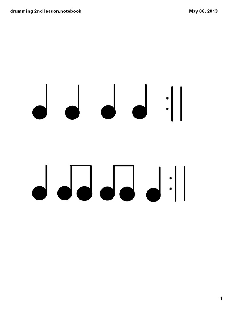 Drumming Lesson 2 | PDF