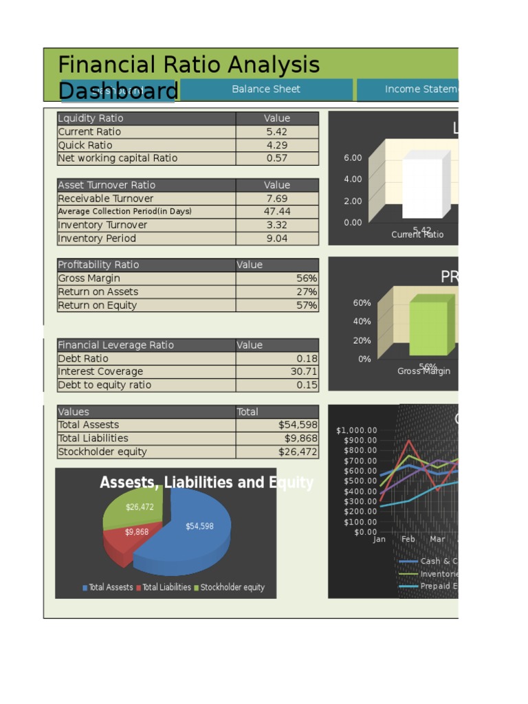 Financial Ratio Analysis - Dashboard | PDF | Equity (Finance) | Revenue