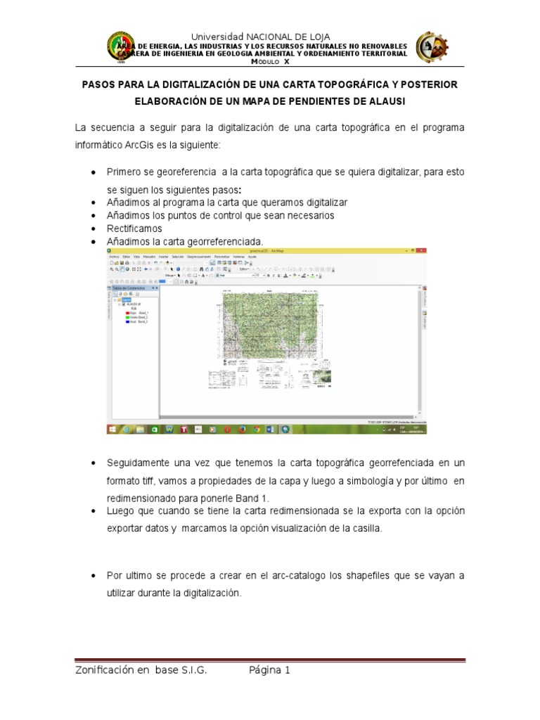 Elaboración de Mapa de Pendientes en ArcGIS | PDF | Sistema de ...