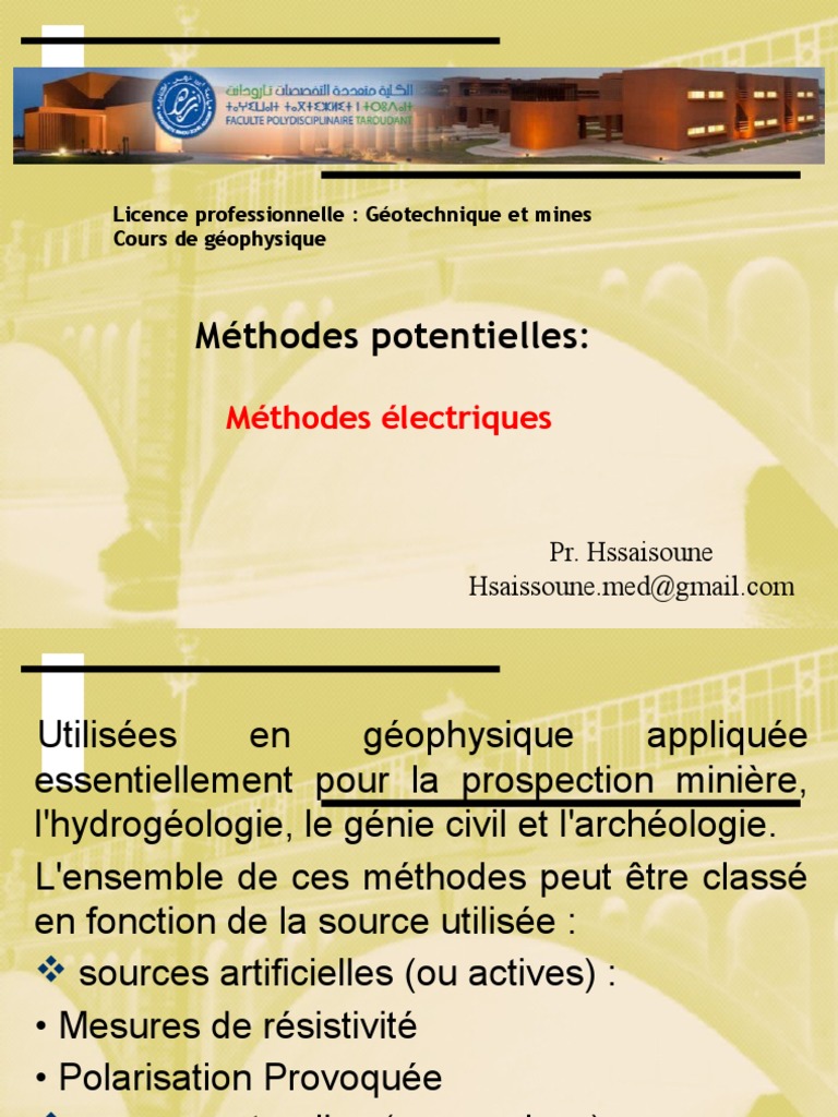 Principes de La Methode Electrique | PDF | Conductivité électrique ...