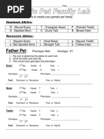 Geniventure Teacher Guide To Challenges | PDF | Dominance (Genetics ...