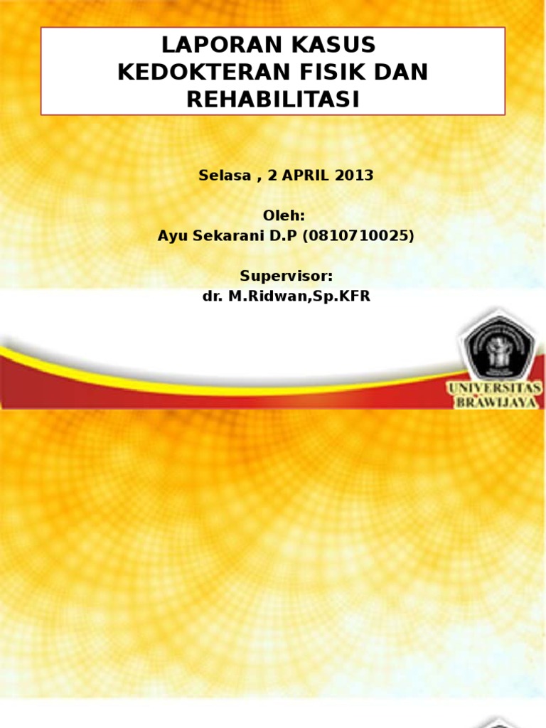 Rehabilitasi Medik Ruptur Tendon | PDF