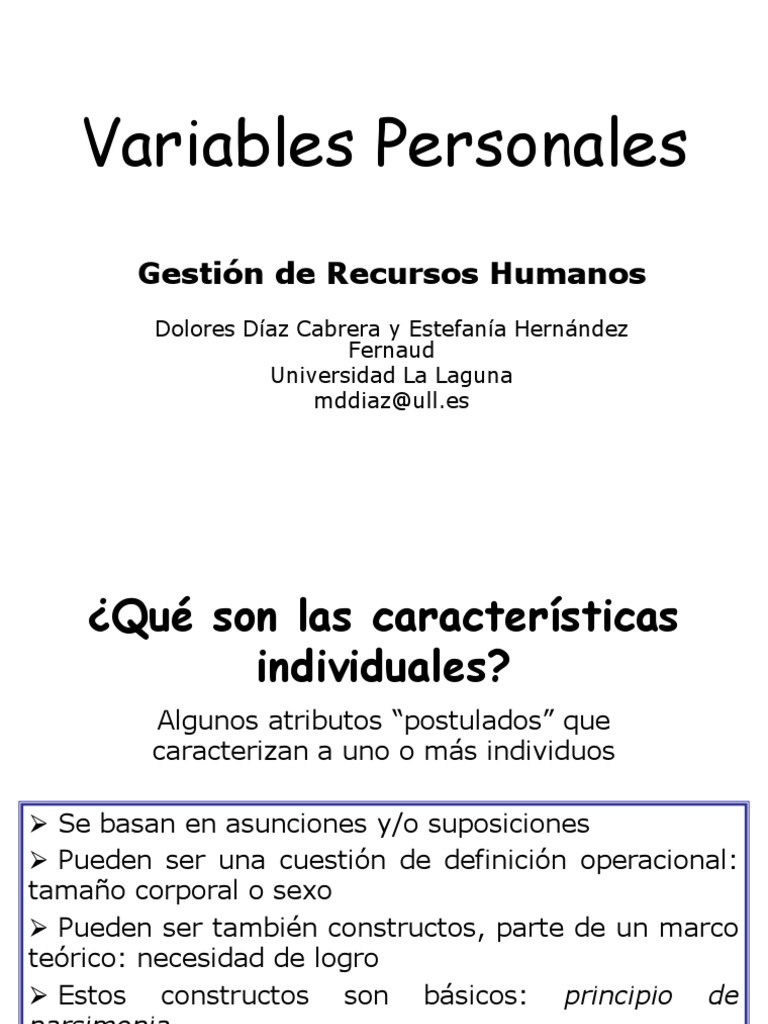 Variables Personales | PDF | Empirismo | Razón