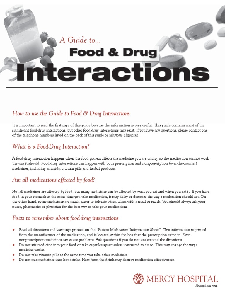 Food-Drug Interaction Guide | PDF | Pharmaceutical Drug | Soybean
