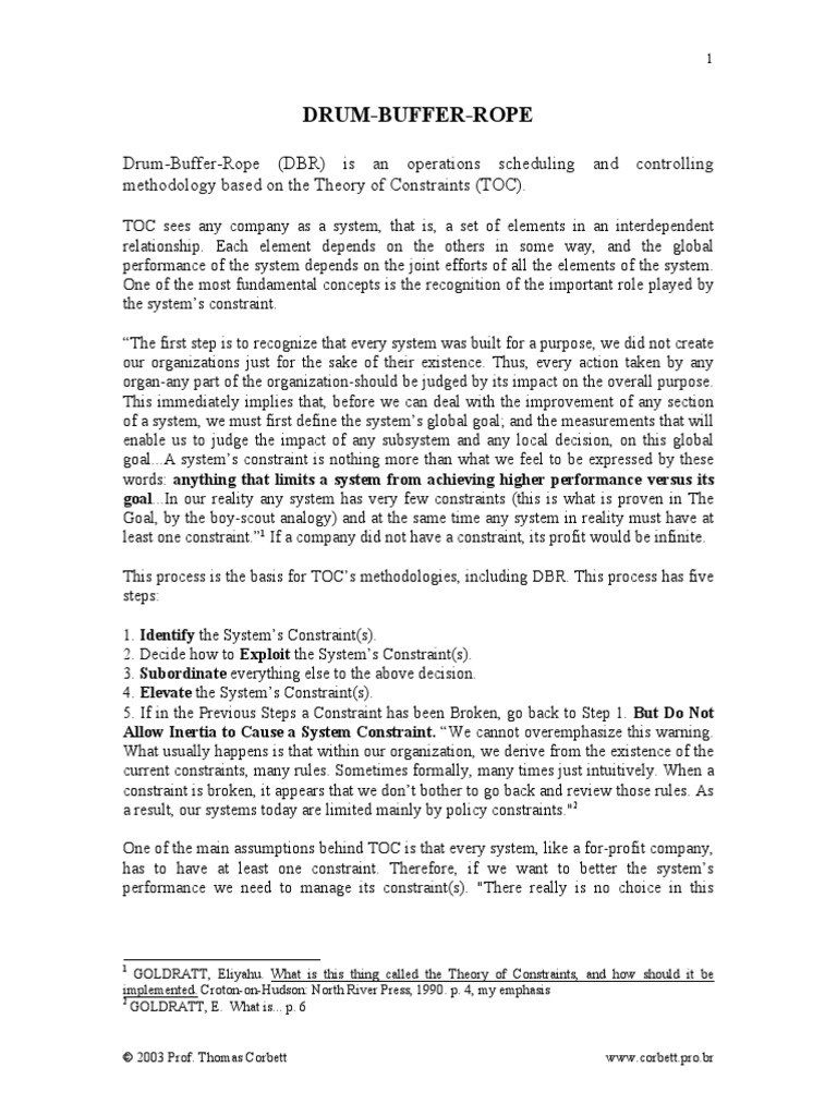 Drum Buffer Rope | PDF | Science | Philosophical Science