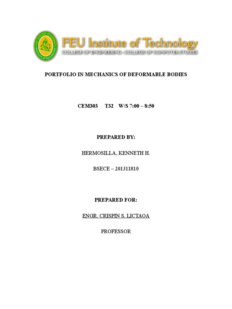 Mechanics Format | PDF | Strength Of Materials | Deformation (Mechanics)