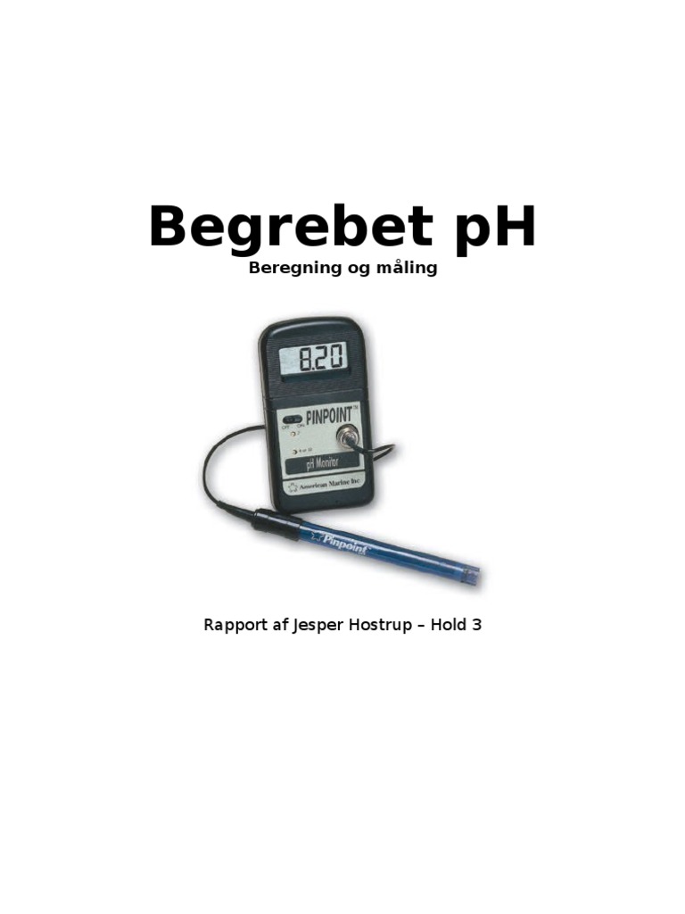 Rapport Om Begrebet PH | PDF