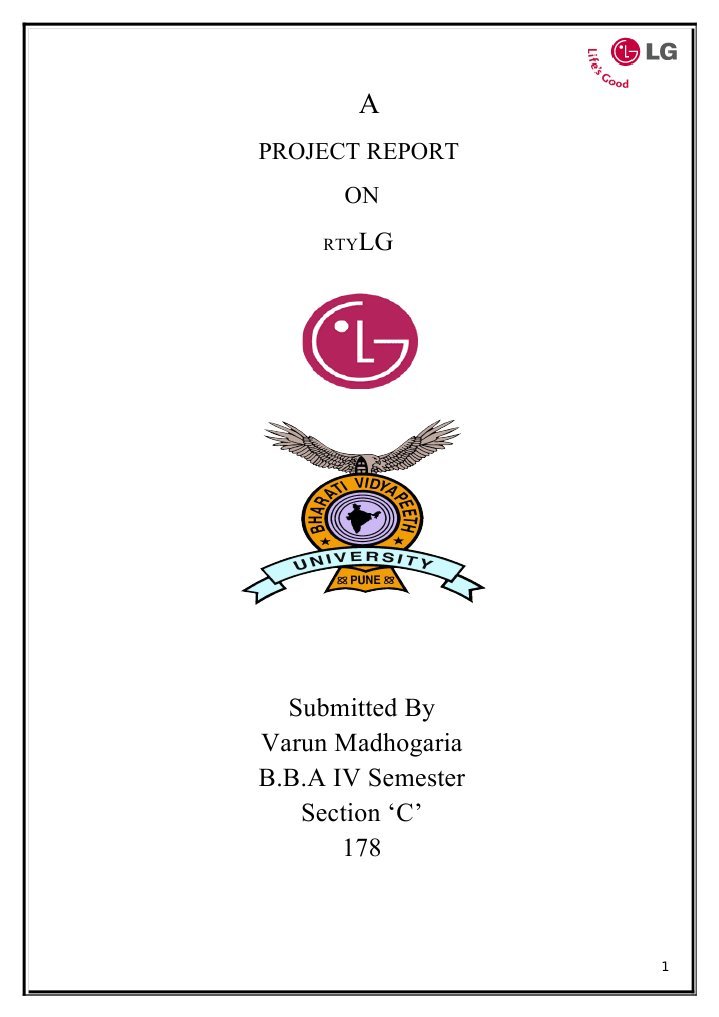 LG Project | PDF | Survey Methodology | Home Appliance