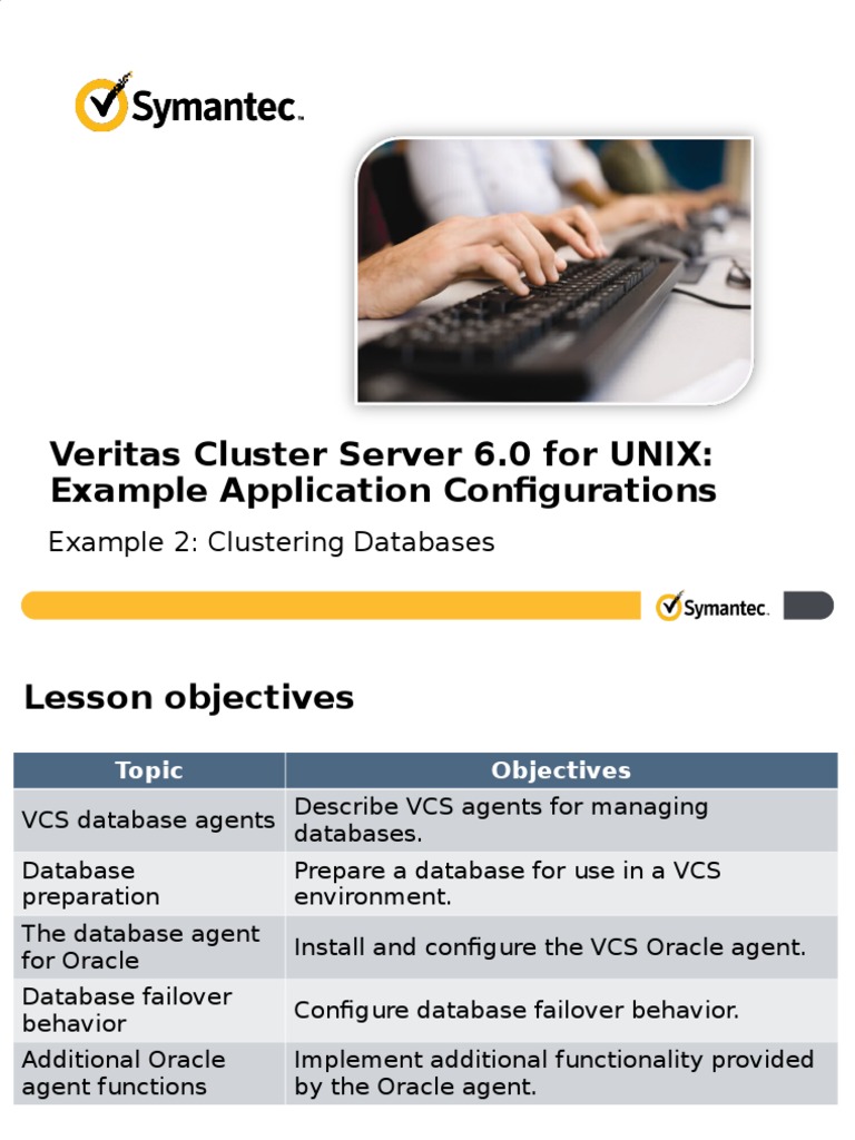 Veritas Cluster Server 6.0 For UNIX: Example Application Configurations | PDF | Oracle Database ...