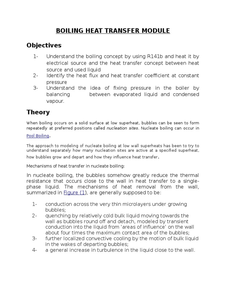 Boiling Heat Transfer Module | PDF | Boiling | Heat Transfer