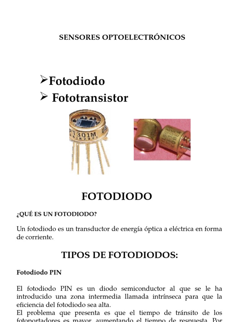 Tipos y Funcionamiento del Fotodiodo | PDF | Semiconductores | Ciencias ...