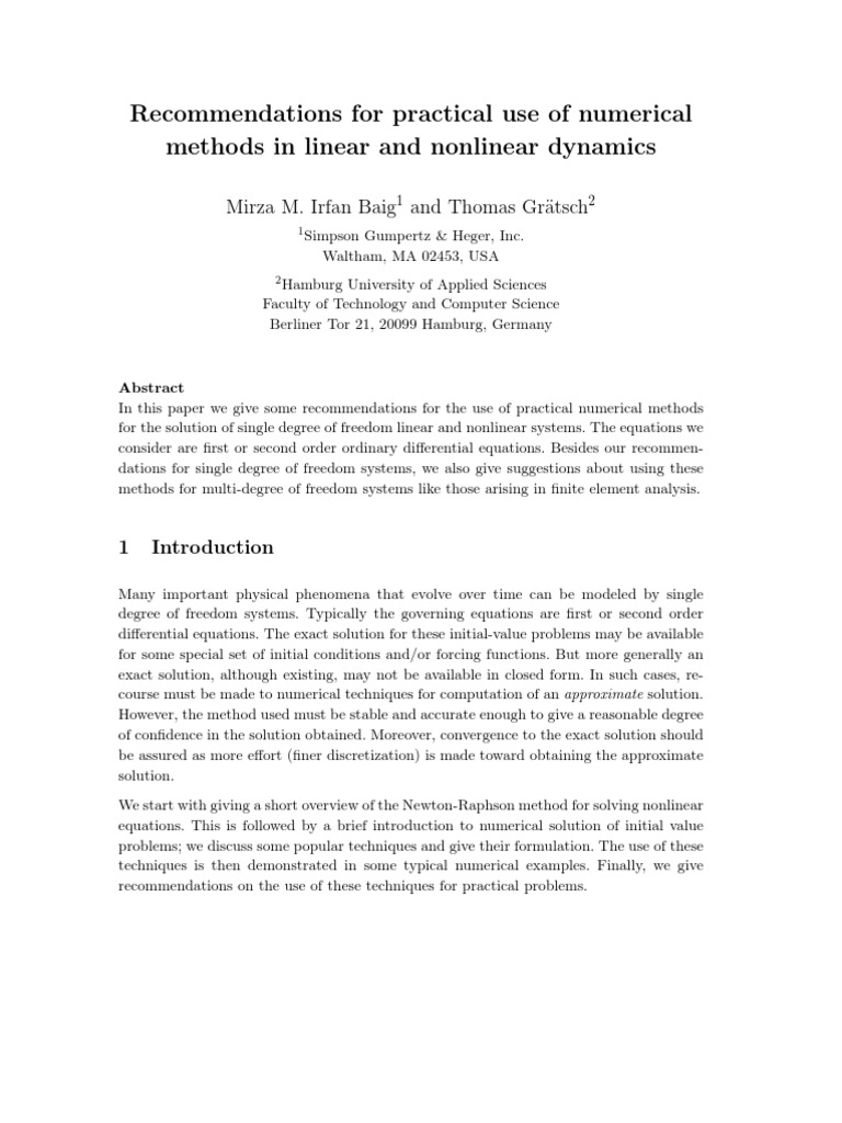 Numerical Methods Dynamics | PDF | Numerical Analysis | Finite Difference
