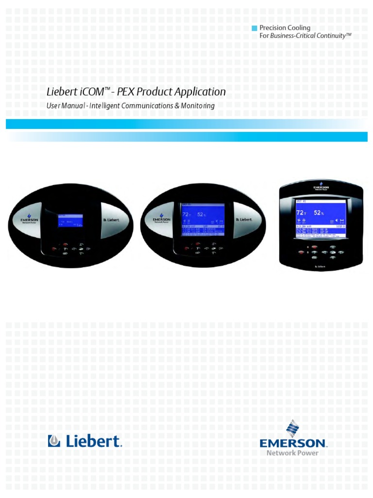 Liebert ICom PEX User Manual | PDF | Menu (Computing) | Air Conditioning