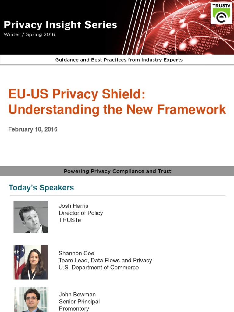 EU Privacy Shield - Understanding The New Framework From TRUSTe | PDF ...