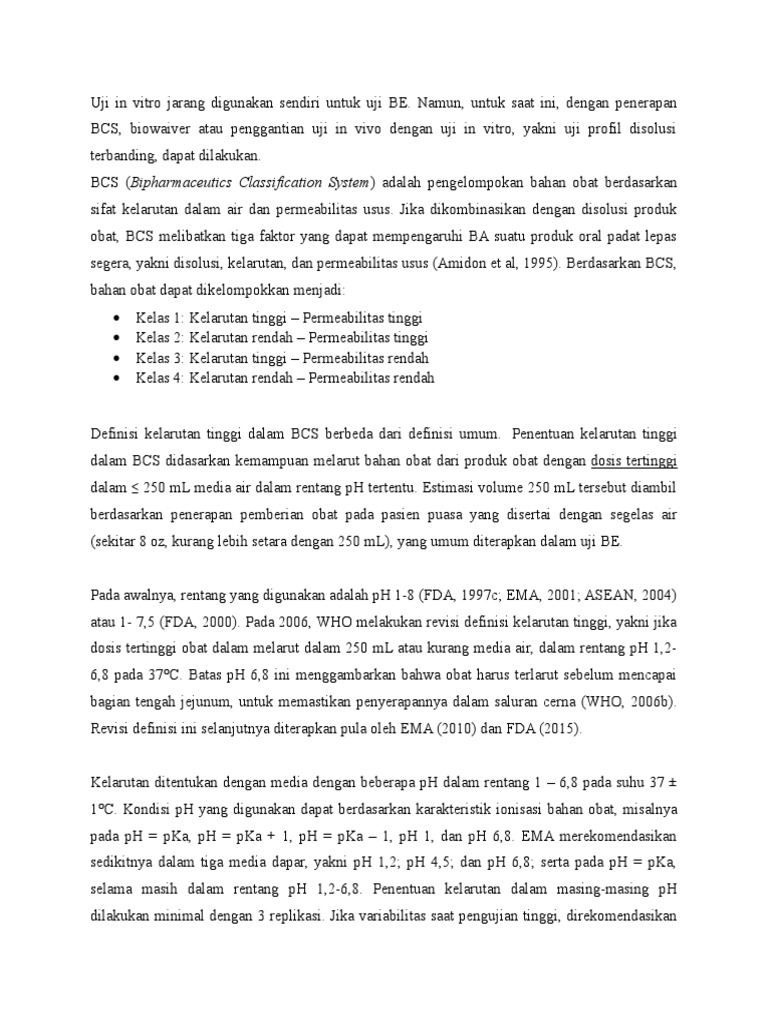 Uji Disolusi Terbanding | PDF