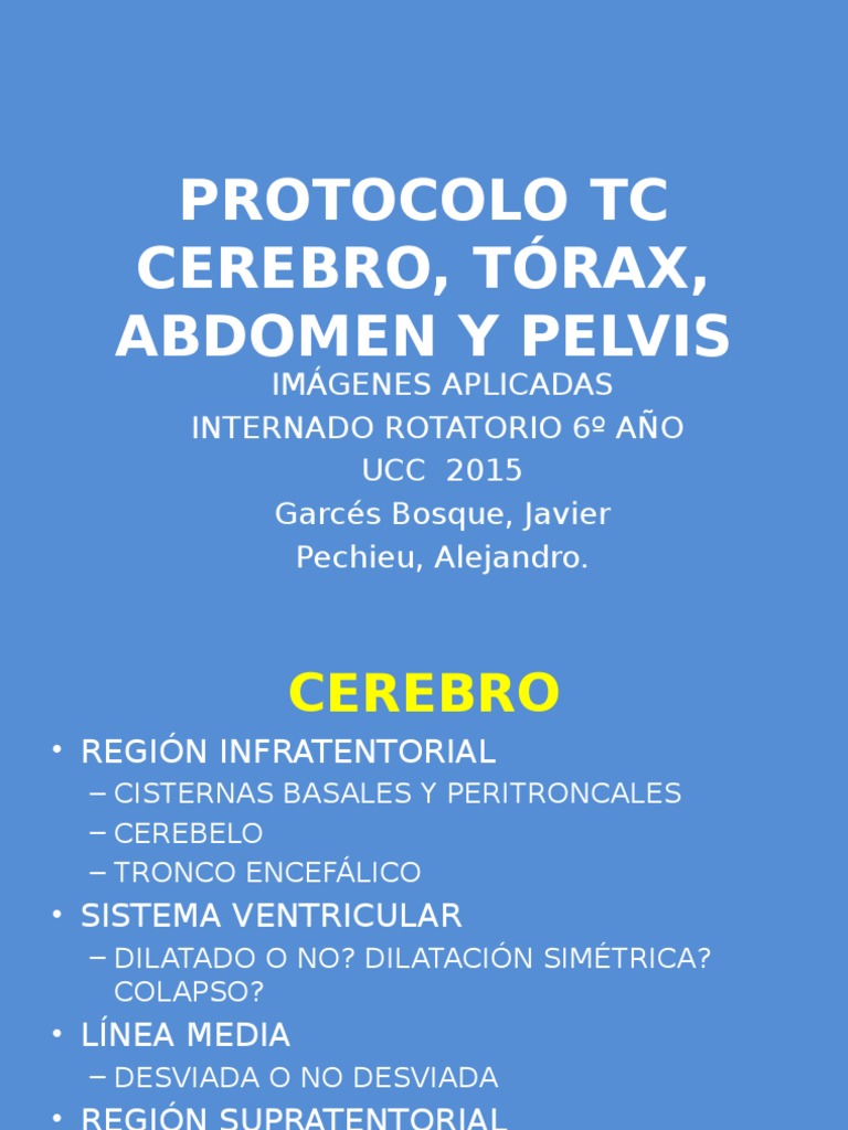 Protocolo TC Tórax, Abdomen y Pelvis | PDF
