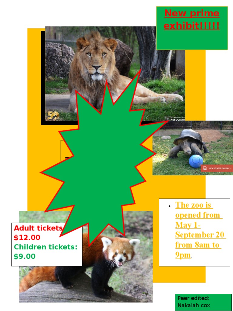 Wild Times Zoo: New Prime Exhibit!!!!! | PDF