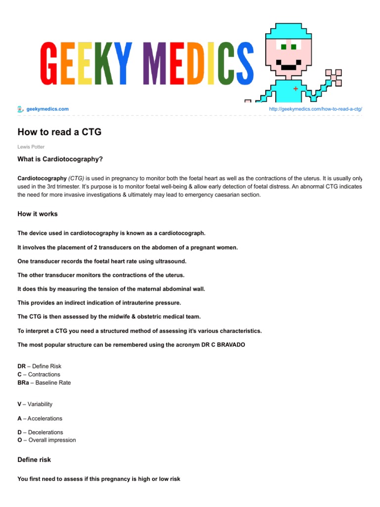 How To Read A CTG | PDF | Heart Rate | Pregnancy