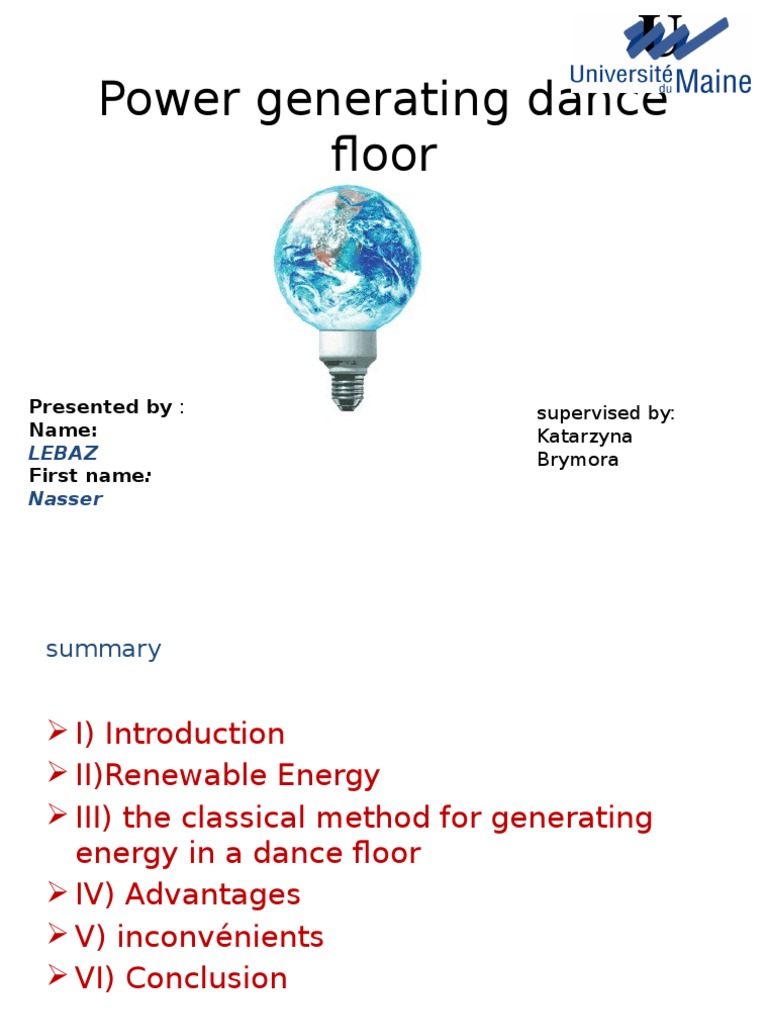 Energy Generation from Dance Floors | PDF | Technology & Engineering