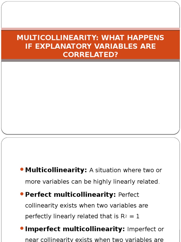 Multicollinearity, Heteroscedasticity and Autocorrelation | PDF | Multicollinearity ...