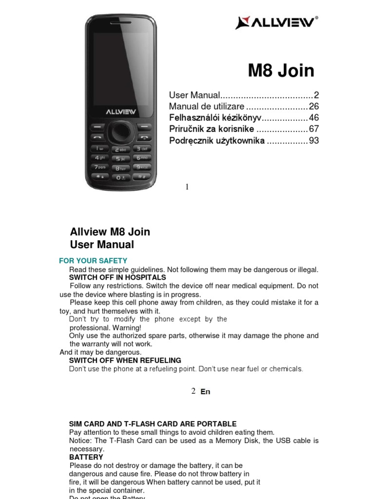 Manual m8 Join 1 | PDF | Battery (Electricity) | Multimedia Messaging Service