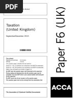 ACCA Taxation Cheat Sheet Overview | PDF | Taxes | Value Added Tax