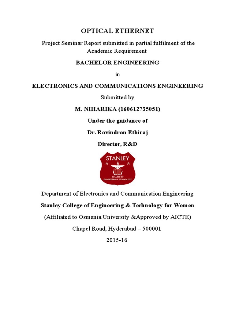 Optical Ethernet Pdf Ethernet Computer Network