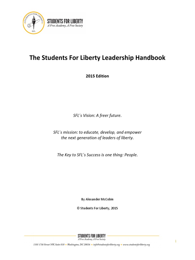 The Students For Liberty Leadership Handbook | PDF | Libertarianism ...