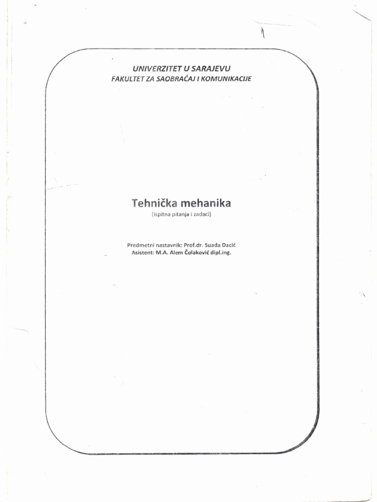 Mehanika 1 | PDF