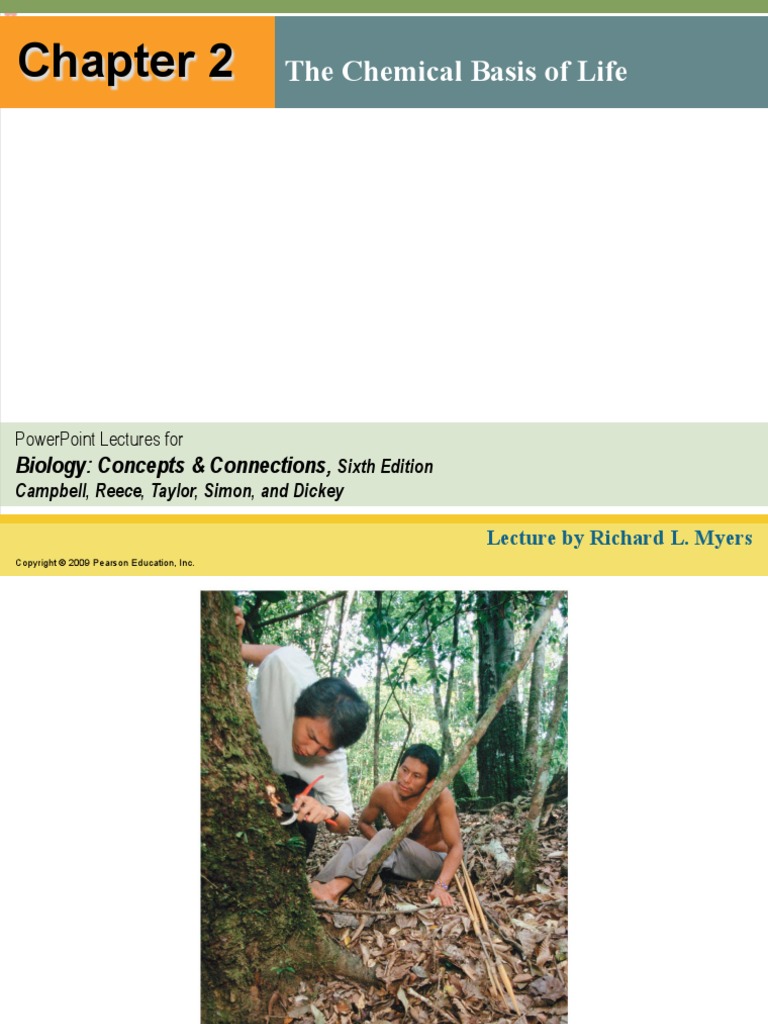 The Chemical Basis of Life: Biology: Concepts & Connections | PDF ...