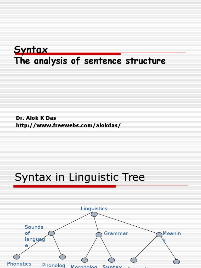 Understanding Syntax in Linguistics | PDF | Phrase | Syntax